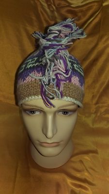 Hand Knitted Mohawk 100% Woolen Hat with Fleece Lining Adult ~ Made In ...