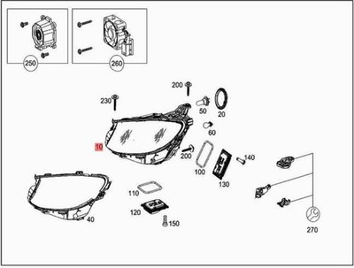Genuine MERCEDES C238 S213 W213 E-CLASS All-Terrain Coupe Lamp Unit ...