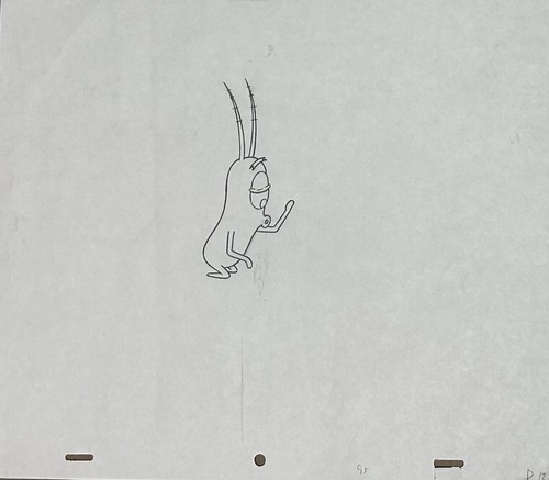 SpongeBob SquarePants Production Art Drawing Plankton Walking Small | eBay