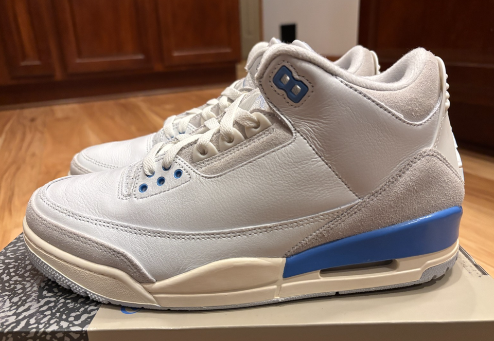 Nike Air Jordan 3 Retro Lucky Shorts Summit White CT8532 101 Size 9 - B ...