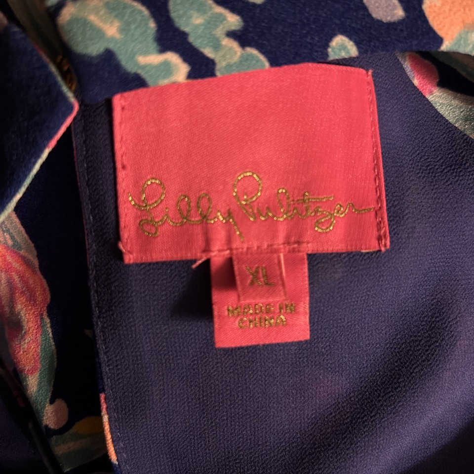 Lilly Pulitzer Tabby Scallop Halter Shift Dress Corsica Blue Toucan ...