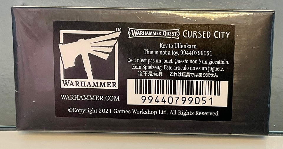 Games Workshop Warhammer Quest Cursed City Key To Ulfenkarn Limited Ed ...