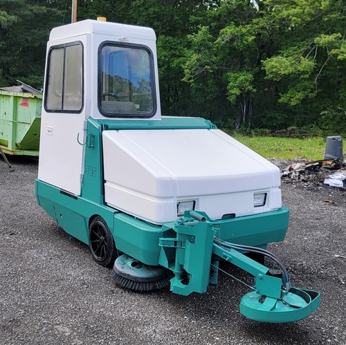 Tennant 385 Sweeper Gas Totally Serviced Low Hrs Only 621 Extend Arm ...