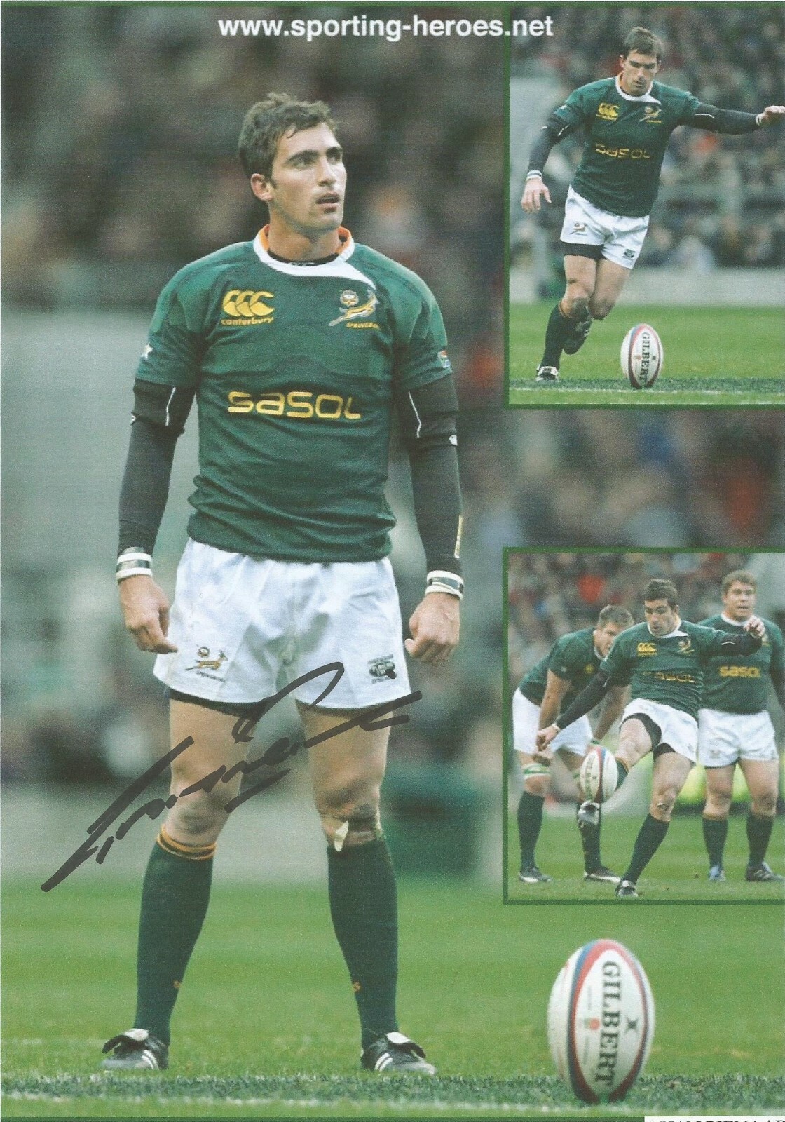 RUGBY autograph RUAN PIENAAR feuille 20X30 cm signed SOUTH AFRICA | eBay