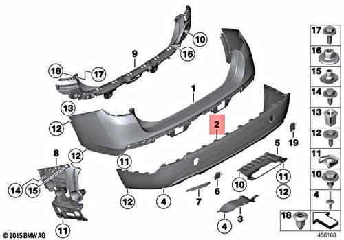 Genuine BMW X1 E84 X1 16d 16i 18d Trim Panel Bumper Rear Bottom ...