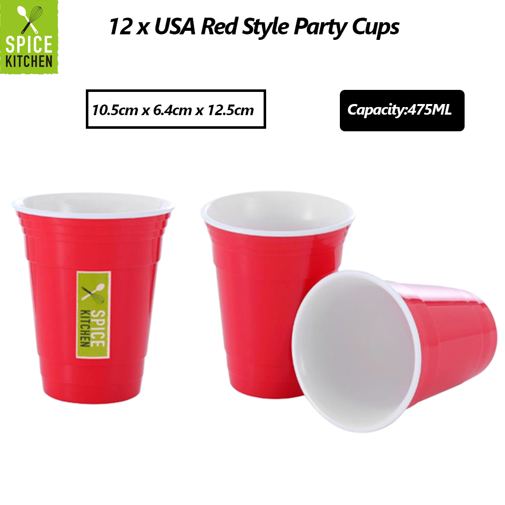 1/6/12/24 x American Red Party Cup Reusable Beer Pong Drinking Coffee ...