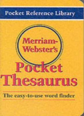 Merriam-Webster's Pocket Thesaurus, (NA) New 9780877795247 Fast Free ...