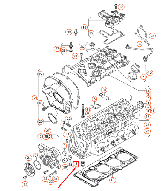 Audi A3 8p Cylinder Head Non-return Valve 06H103175B Genuine for sale ...