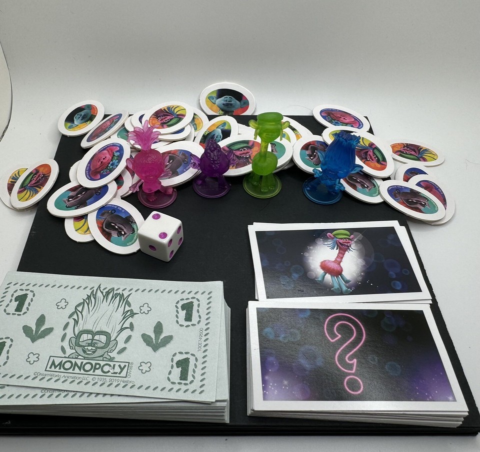 Hasbro Gaming Monopoly Junior DreamWorks Trolls World Tour Edition ...