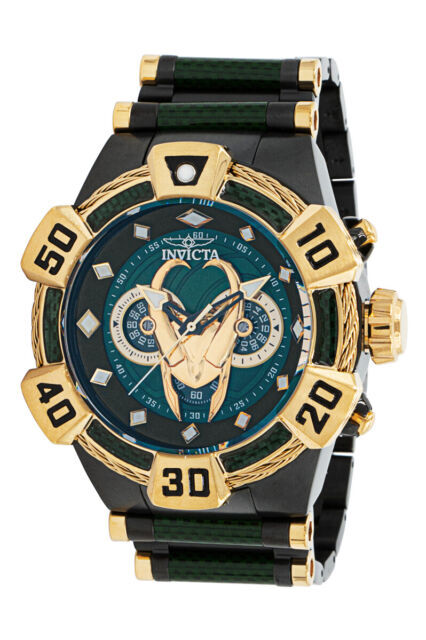 Invicta Marvel 52mm Loki LTD Ed 37602 Quartz Chronograph Bracelet Men's ...