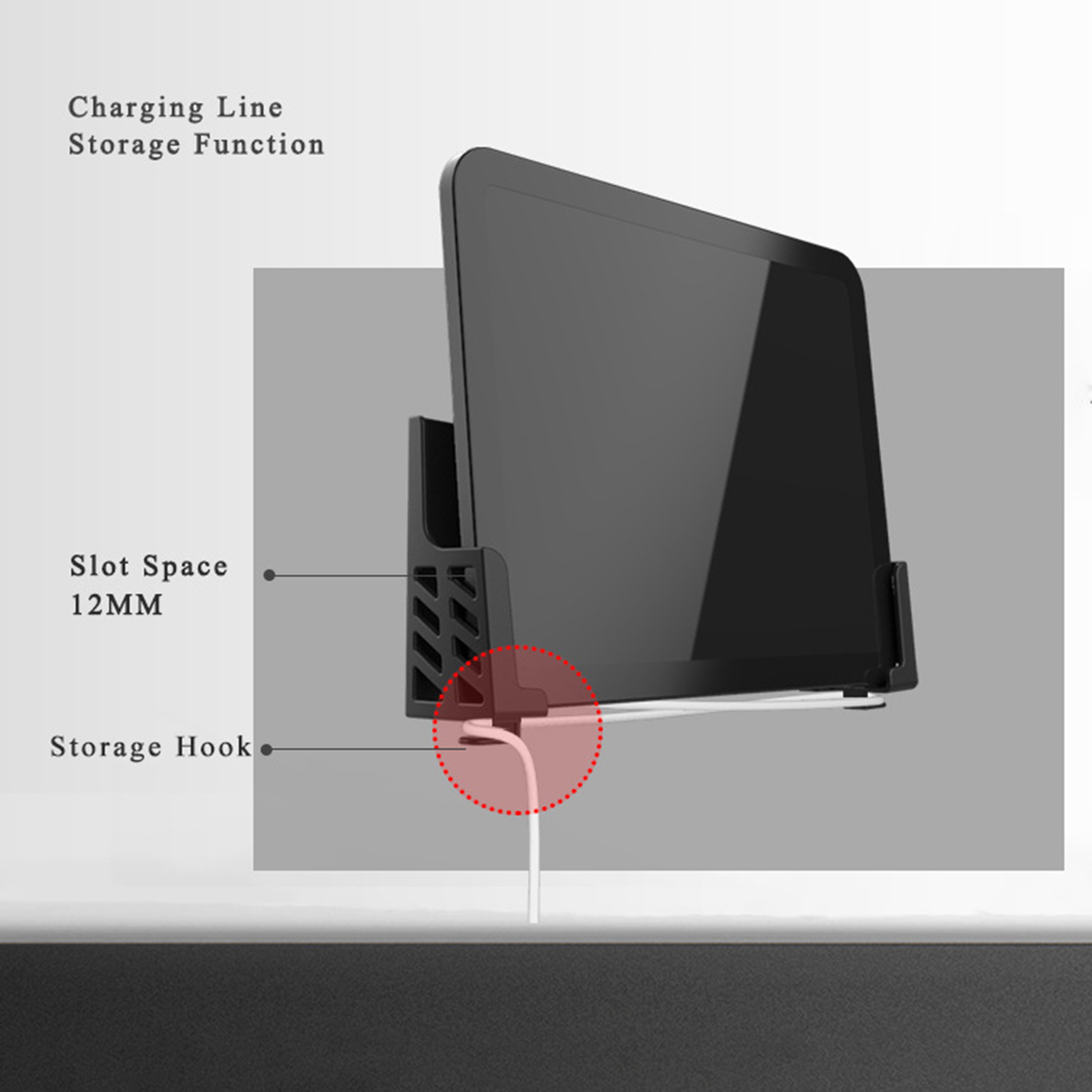 1 Set Dual Card Slot Computer Mobile Phone Wall Mount Bracket Strong ...