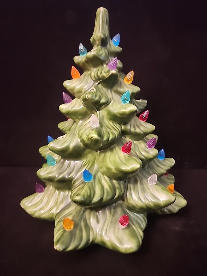 Vintage 1969 Atlantic Mold Ceramic 11" Only Christmas Tree Missing ...