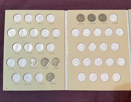 VINTAGE BUFFALO NICKEL coin collection in book FREE SHIPPING | eBay