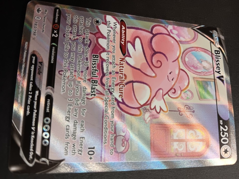 Pokemon Card - Blissey V 183/198 Chilling Reign Alternative Art Pokémon ...