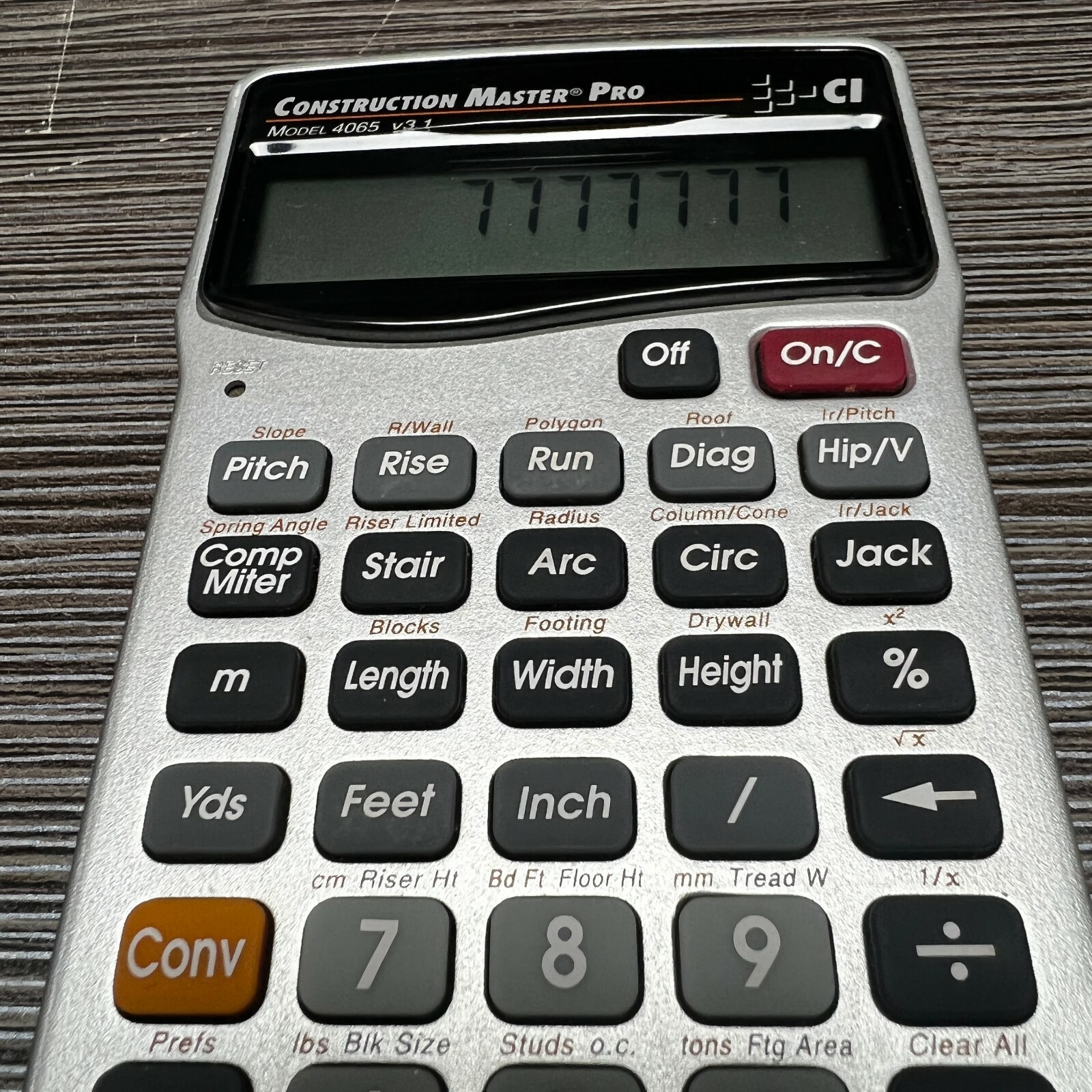 Construction Master Pro Calculator Model 4080 v3.1 No Slip Cover ...