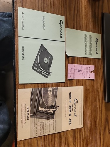 Garrard Model 42M Automatic Turntable Instruction & Owners Information ...