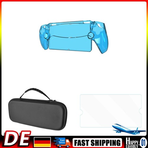 Transparent Protective Case Shockproof PC Washable for PS5 Portal (Blue ...