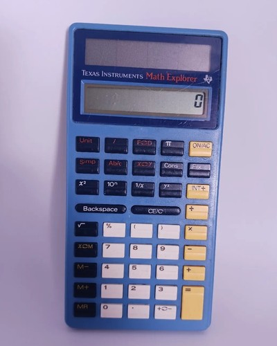 Texas Instruments Math Explorer Calculator Solar Powered Tested-Works ...