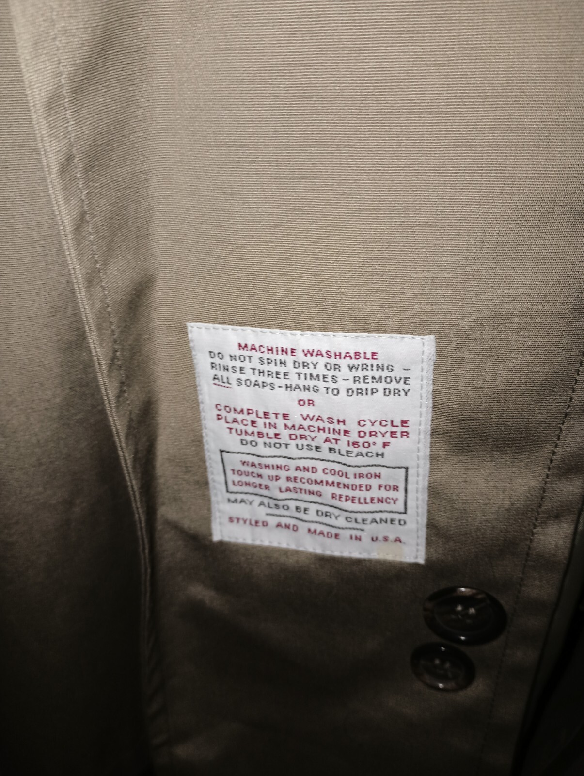 Adams Row Double Breasted Trench Over Coat w/Zip Out Liner, Size 42 ...