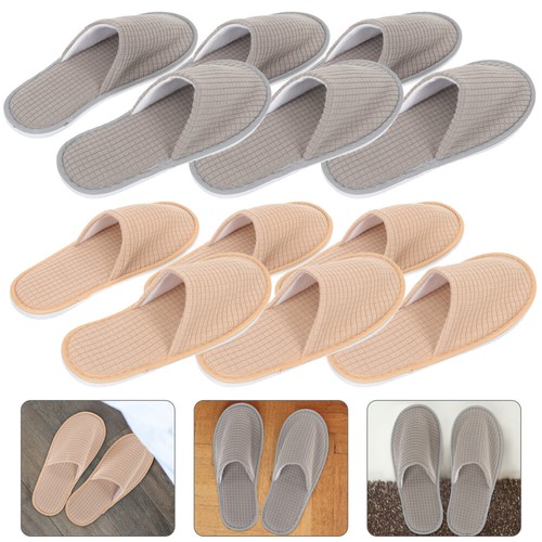 6 Pairs Cozy Washable Unisex Slippers Disposable House Slippers For ...