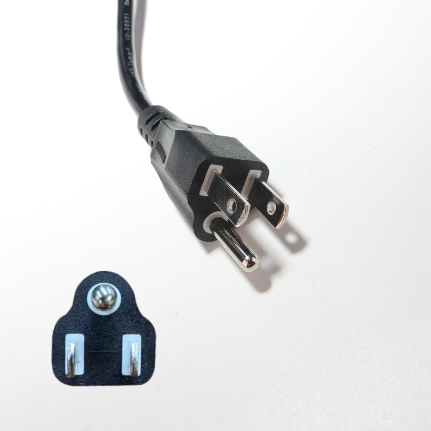 Standard AC Male Power Cord Cable Monitor PC Computer 6ft 3-Prong PSU ...