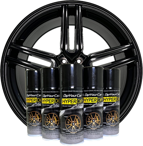 Hyperdip Wheel Paint Kit, DIY Set of Rim Paint, Sprayable Automotive ...