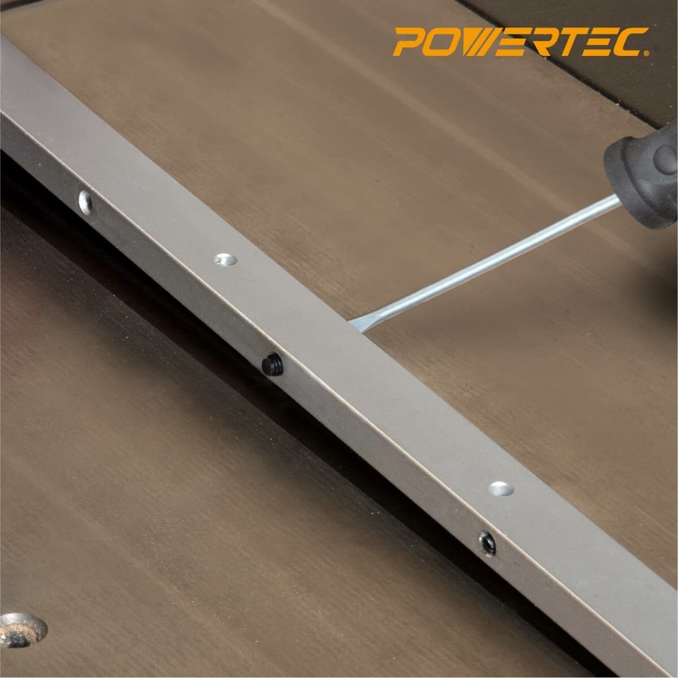 POWERTEC Crosscut Sled Miter Bar for Table Saw Sled 3/4" x 3/8" x 24 ...