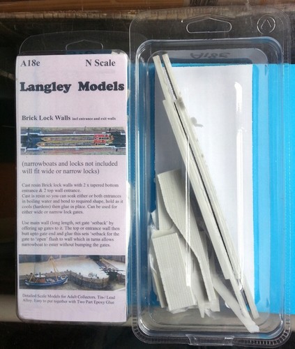 Canal Lock Walls Brick Effect A18e UNPAINTED N Gauge Scale Langley ...