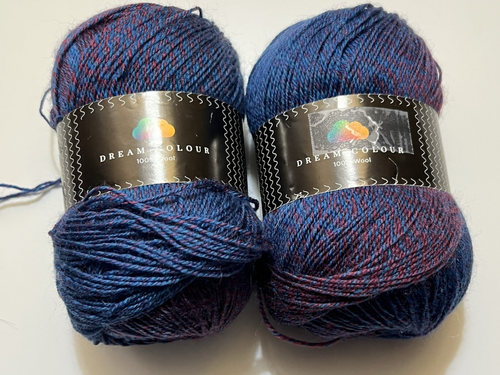 Hobbii DREAM COLOUR Yarn Set of 2 COLOR 16 100% Wool 3.5 oz Soft & Cozy ...