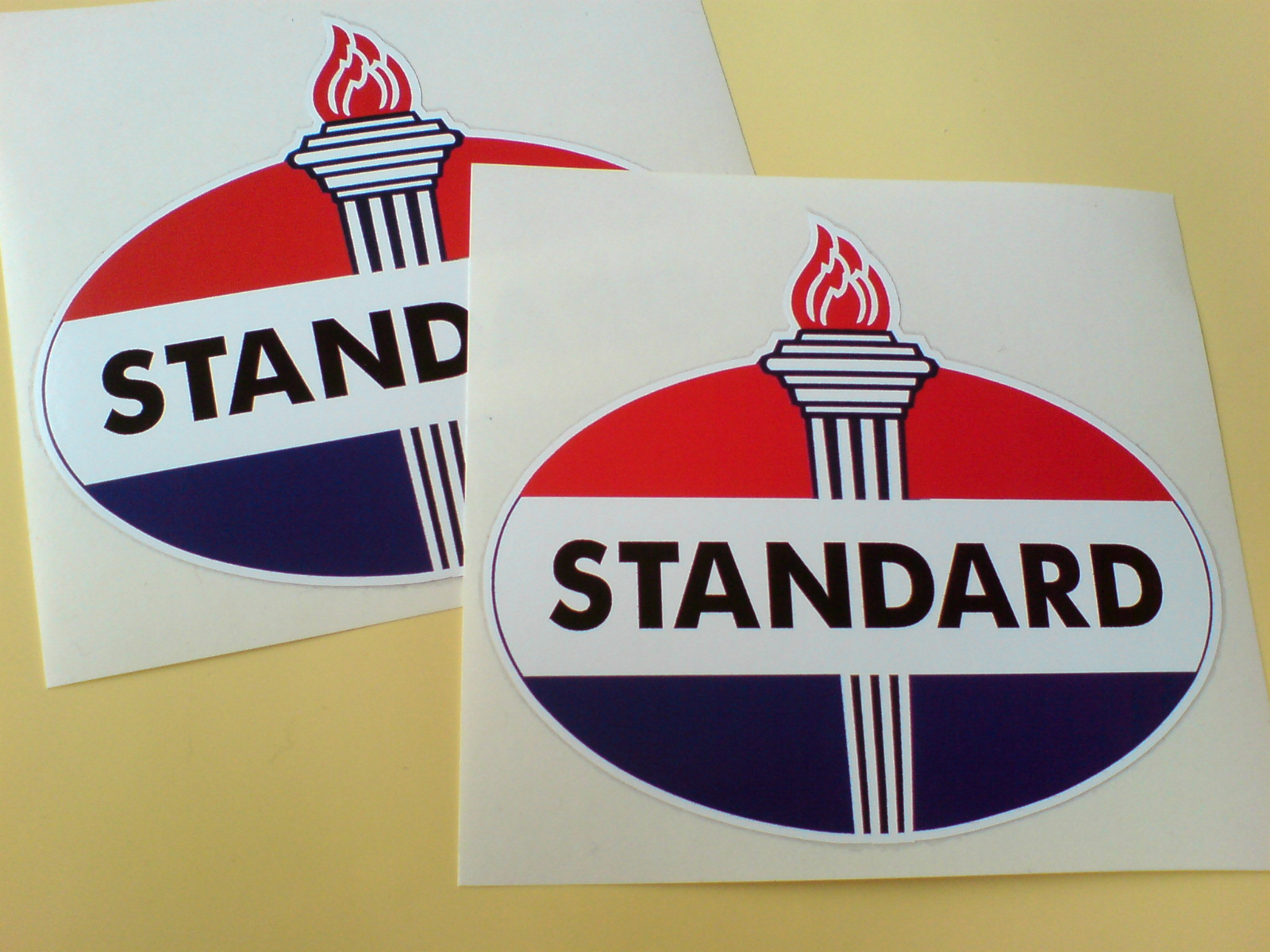 STANDARD Petroleum Classic Retro Stickers Decals 2 off 100mm | eBay