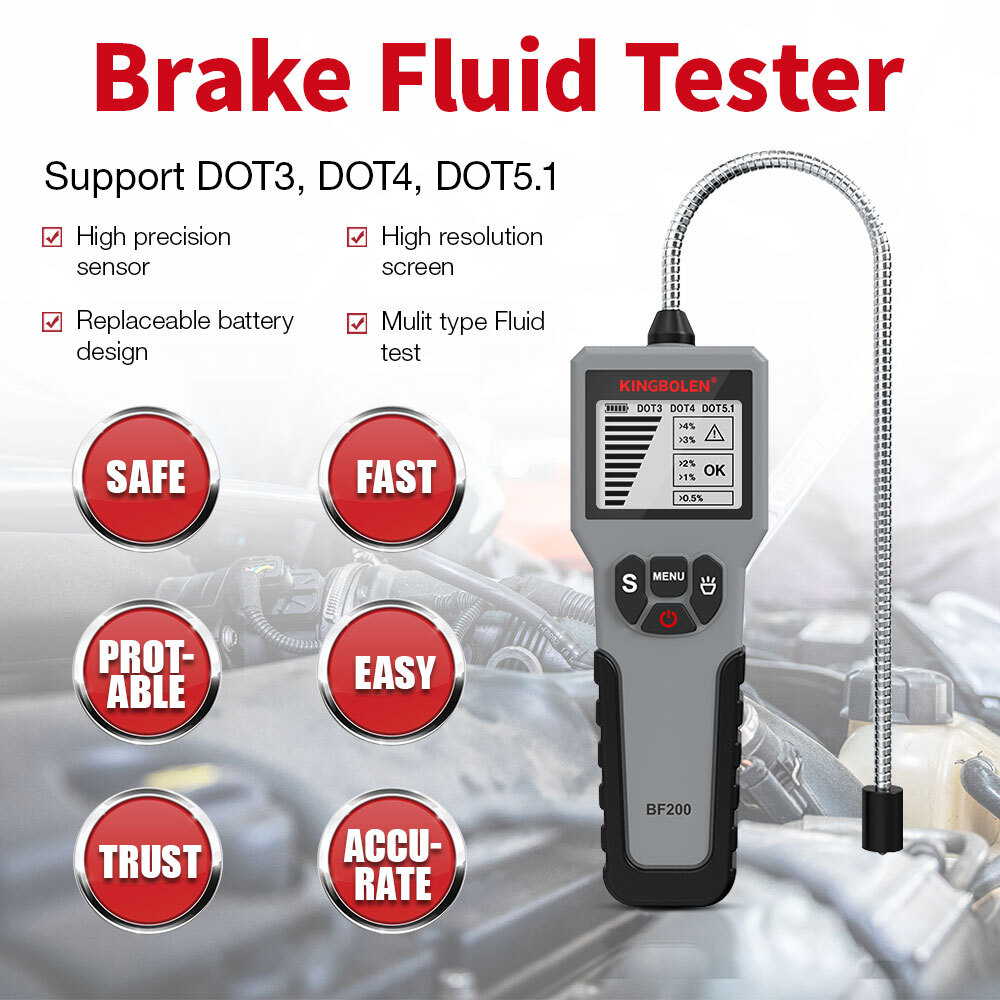 12V Auto Brake Fluid Tester Digital Car Brake Oil Test Tool For DOT3 ...