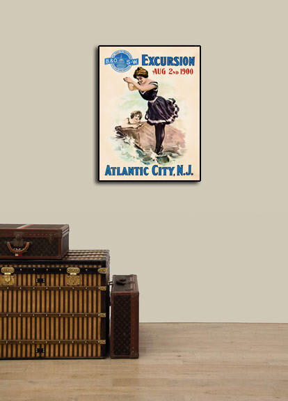 Atlantic City New Jersey Excursion 1900 Vintage Style Train Travel ...