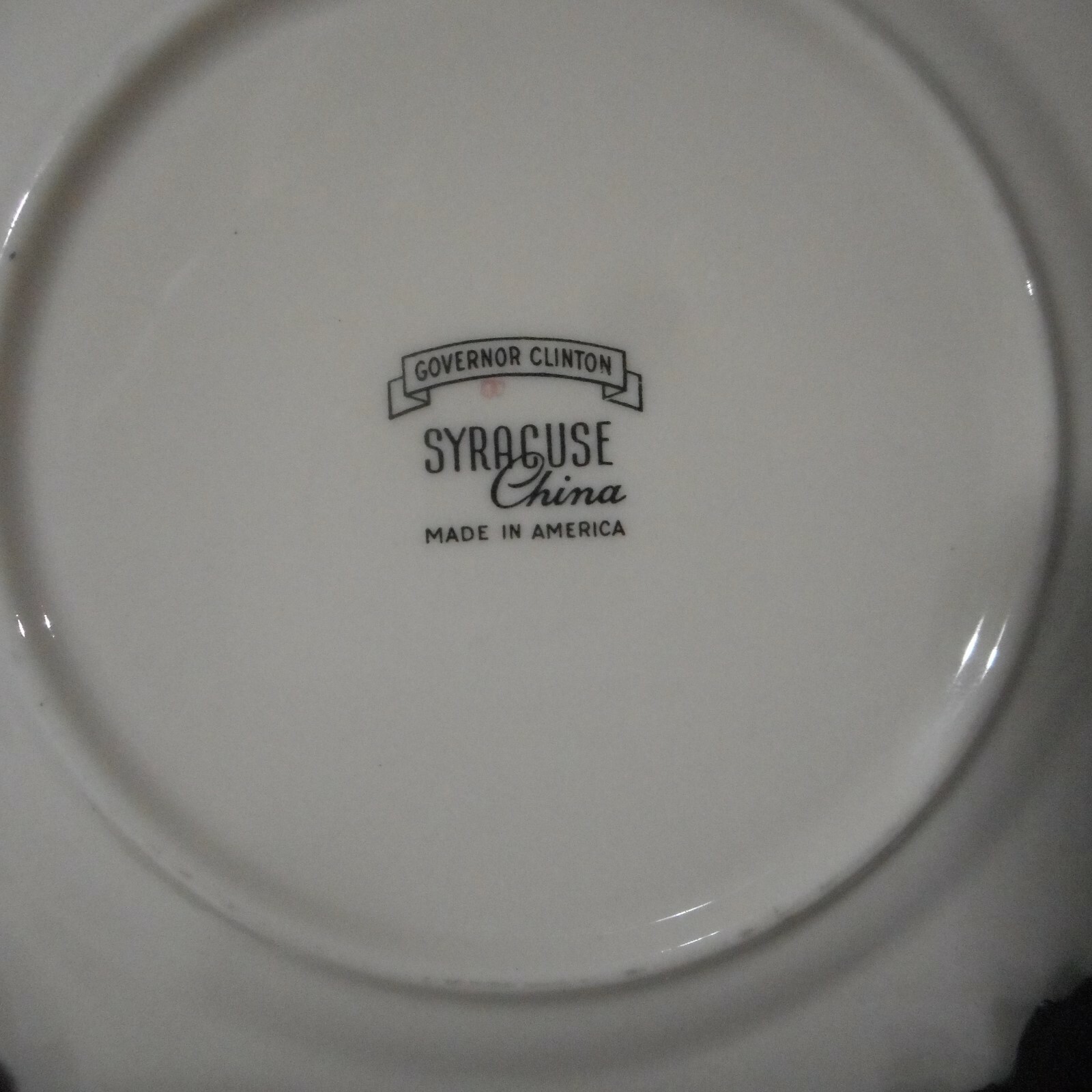 Syracuse China Governor Clinton Dinner Plate | eBay