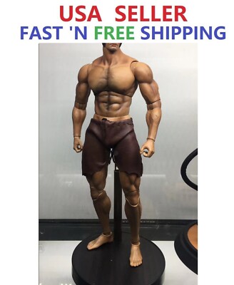 WORLDOX AT027 1/6 Durable Body Ripped Strong Man Male Action Figure 13 ...