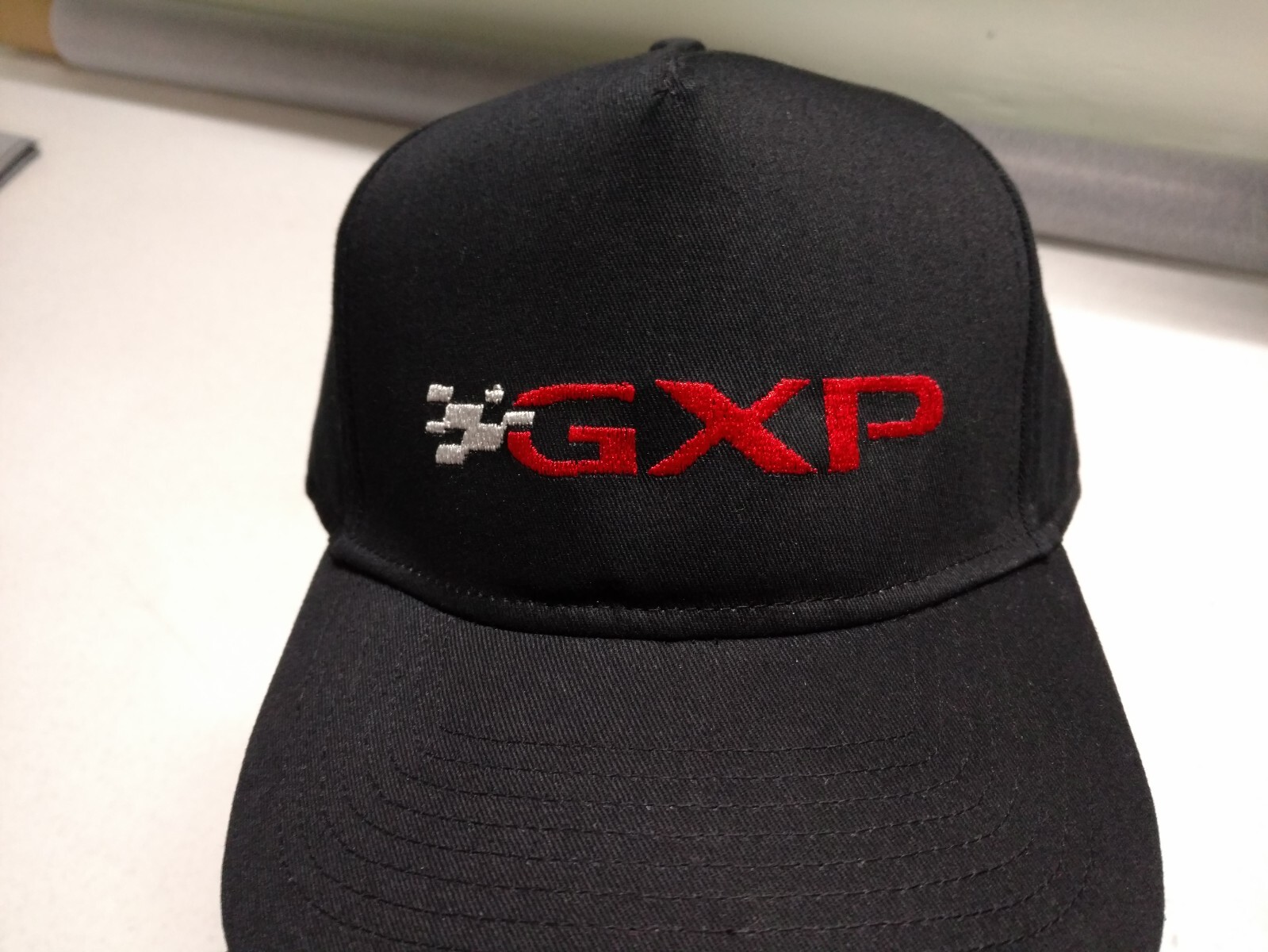 Pontiac GXP Black Hat Custom Embroidered Silver n Red - Port & Co. 5 ...