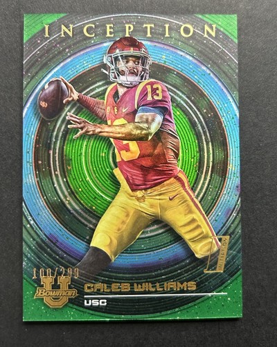 Caleb Williams 2022-23 Bowman Inception University - Green Foil #45 (RC ...