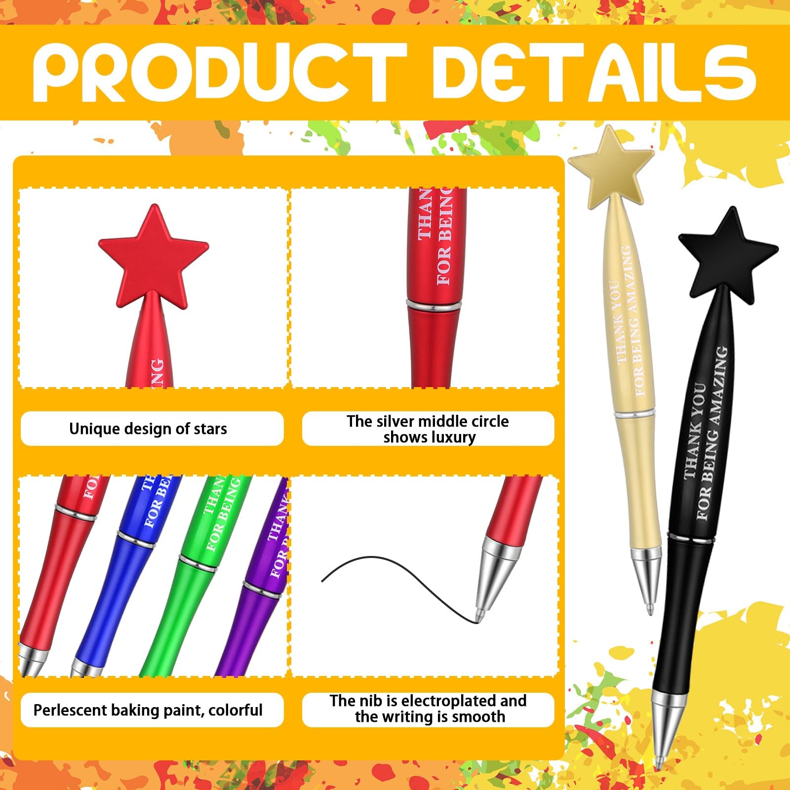 Sayglossy 100 Pcs Inspirational Ballpoint Pen Black Ink School Teacher ...