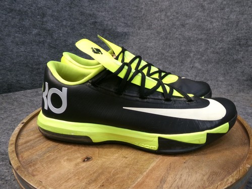 Nike iD KD 6 VI Men's Size 13 US Black Volt Basketball Sneakers Shoes ...