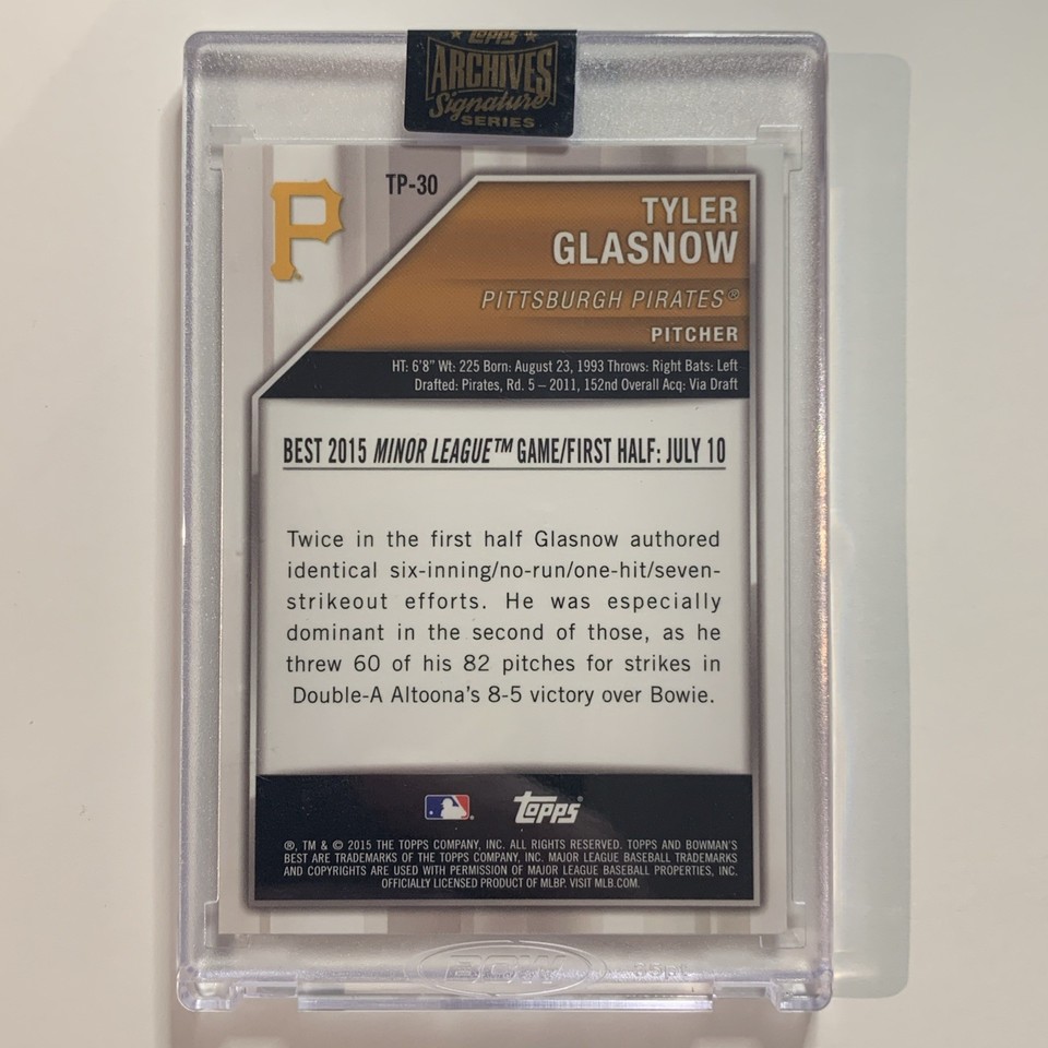 2022 Topps Archives Signature Series Bowman's Best TYLER GLASNOW Auto ...