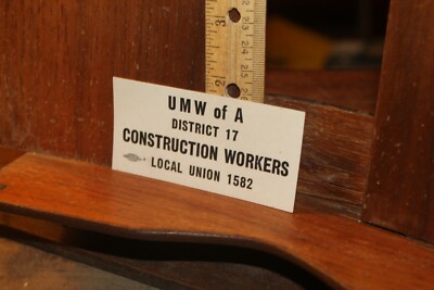 Vintage Coal Mining Decal Sticker UMWA District 17 Local 1582 ...
