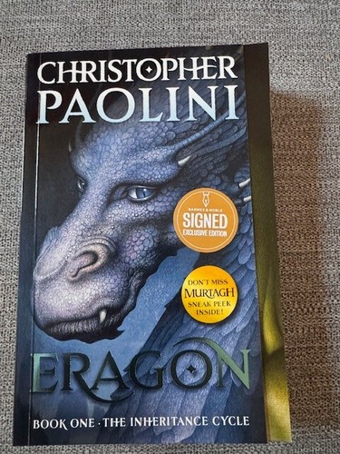 SIGNED ERAGON Book One CHRISTOPHER PAOLINI Special B&N 20th Anniversary ...