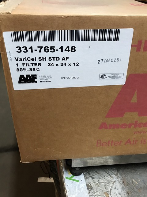 American Air Filter 24x24x12 80 -85 Varicel SH STD AF 331-765-148 for ...
