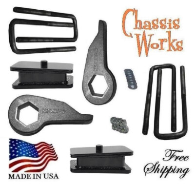 2003-2018 Chevy Express 1500 2500 4WD Lift Kit 3"Keys 1.5"Blocks Kit 10 ...