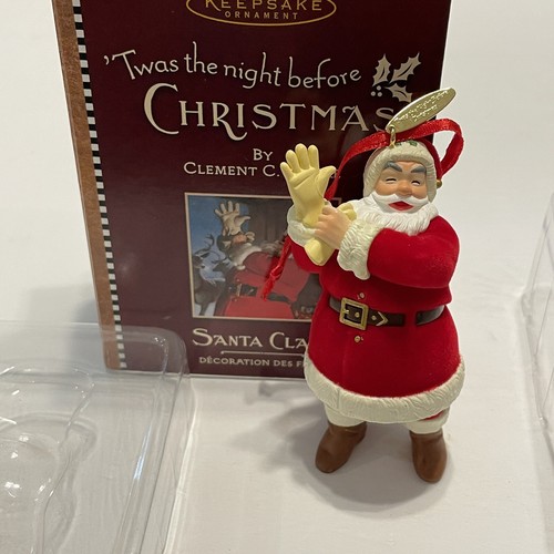 Vtg 2001 Hallmark Santa Christmas Tree Ornament ‘Twas The Night Before ...