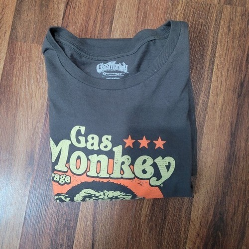 Gas Monkey Garage Graphic T-Shirt Monkey Face Short Sleeve Adult Size ...