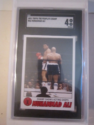 2021 MUHAMMAD ALI TOPPS BOXING CARD THE PEOPLE'S CHAMP #66 SGC GRADED 4 ...