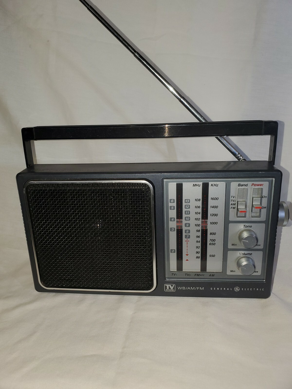 Vintage GE General Electric 4 Band Receiver TV/WB/AM/FM Radik TV Sound ...