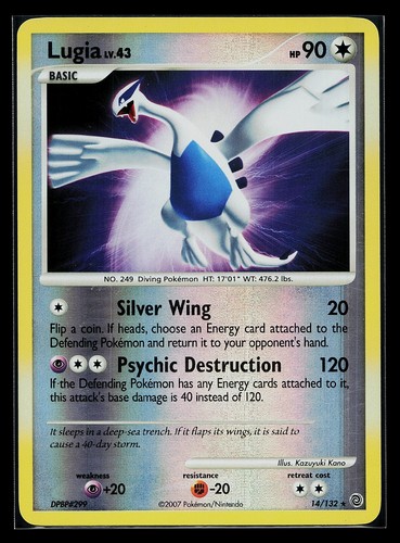 Pokemon Card - Lugia - Secret Wonders 14/132 Reverse Holo Rare | eBay