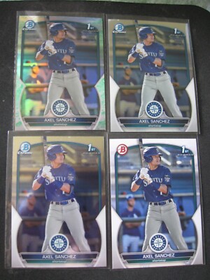 AXEL SANCHEZ 4-CARD LOT 2023 1st Bowman Chrome Prospects LG/Base #73 ...