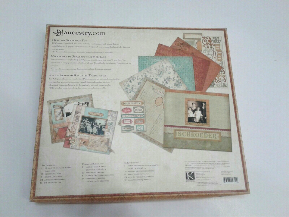 Ancestry. Com 30-247529 12" x 12" Heritage Post Bound ScrapBooking Kit ...